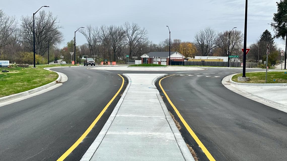 Beech Grove 'peanut' roundabout opening | wthr.com
