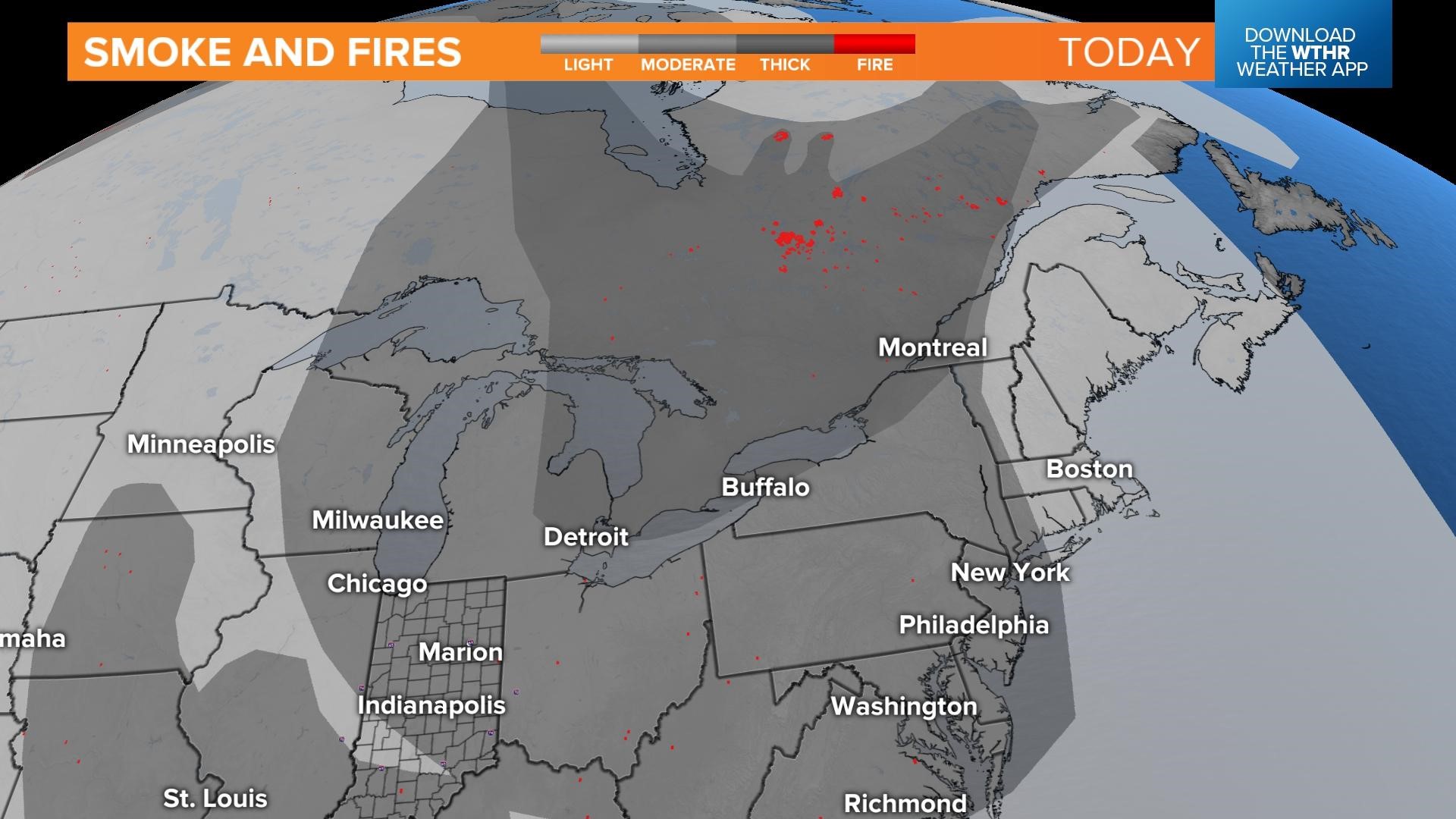 Weather blog: Smoke from Canadian wildfires reaches Indiana | wthr.com