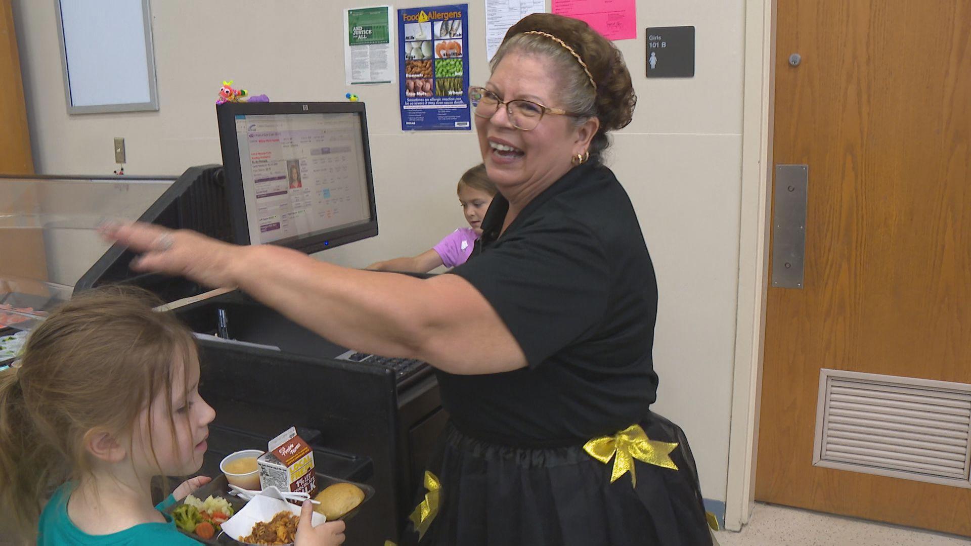 elementary school hosts wedding ceremony for beloved lunch lady | wthr.com