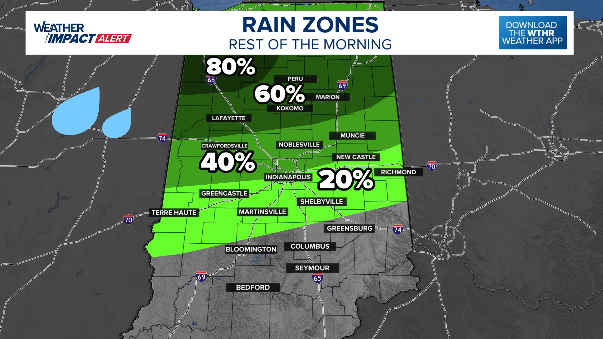 Tracking high heat and scattered heavy downpours today for Indiana ...