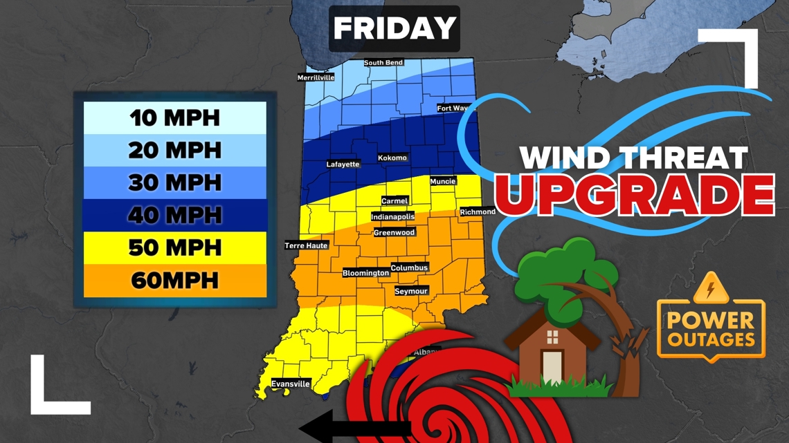 Wind threats upgraded as wind spike may form in Indiana | Helene | wthr.com