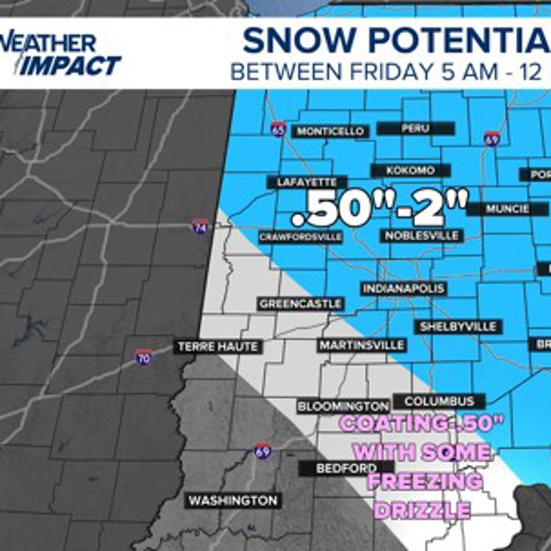 Snowy start to Friday | 13 Weather Blog | wthr.com