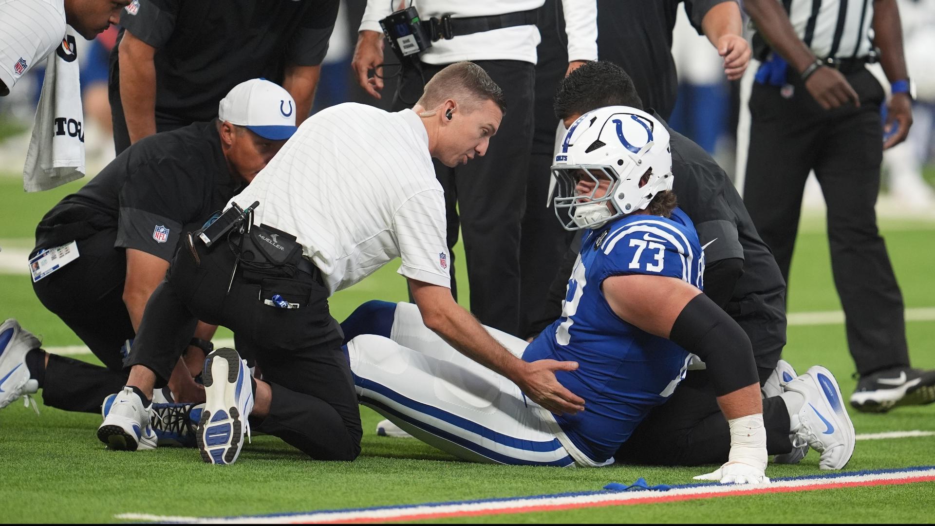 Colts lose offensive lineman Blake Freeland with fractured right leg ...