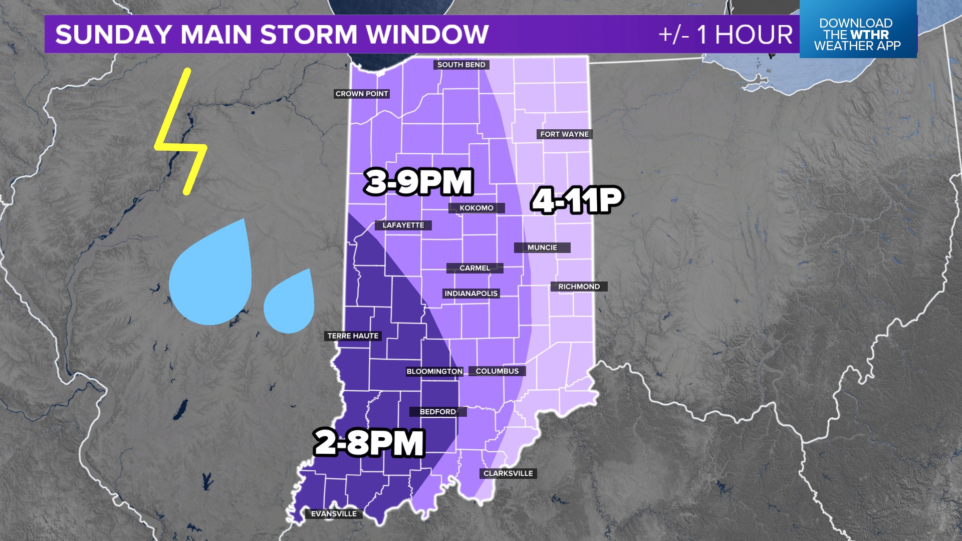 Wind, Tornado, & Hail Zone Maps for Indiana Sunday Storm Threat | wthr.com