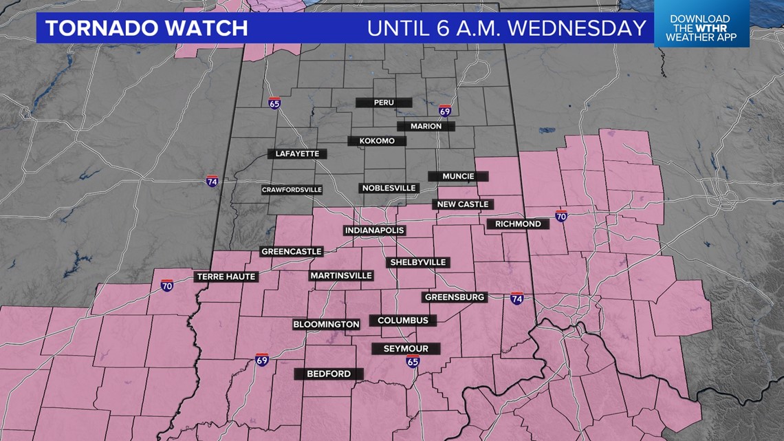 Tornado Watch issued for parts of central Indiana | wthr.com