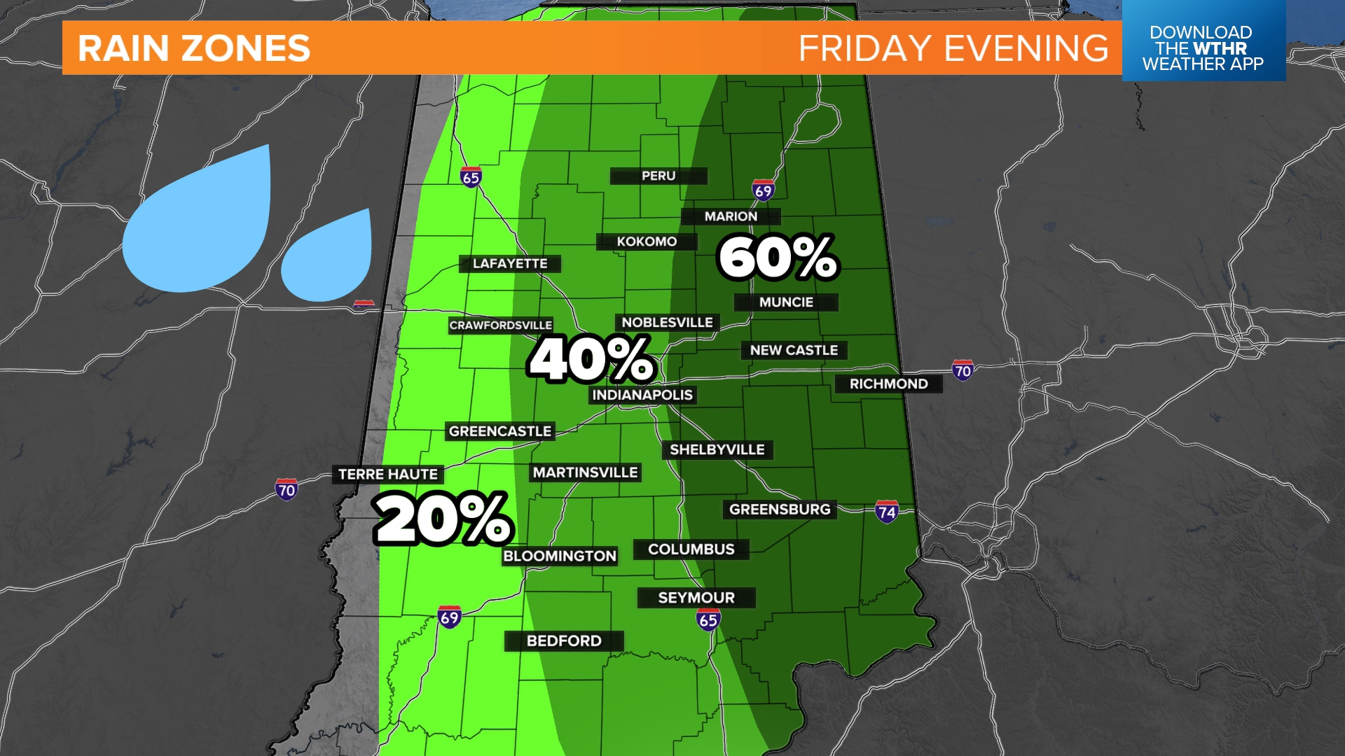 Timing rain chances across Indiana for Friday | wthr.com