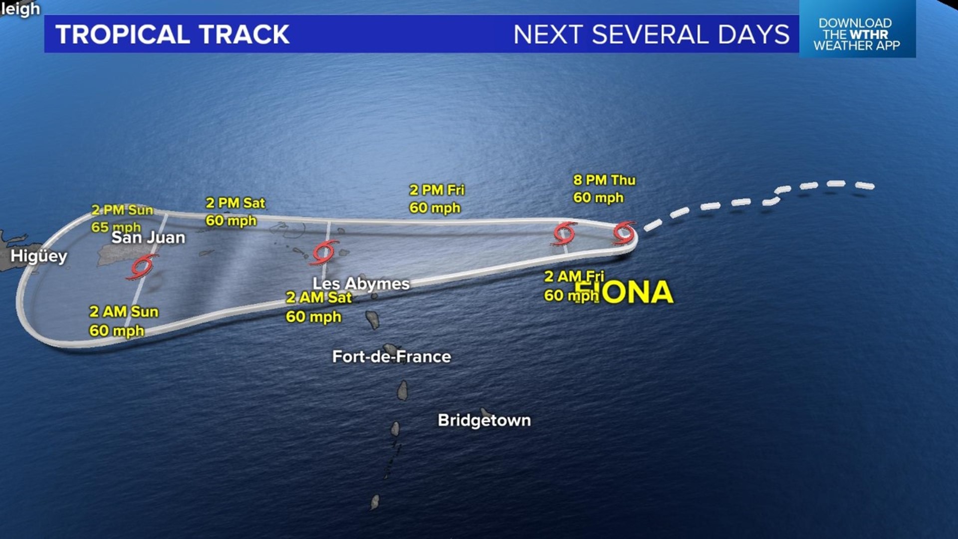 Weather Blog: Tropical Storm Fiona update | wthr.com