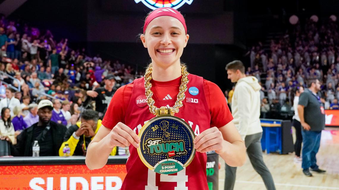 Indiana guard Sara Scalia wins 3-point contest | wthr.com