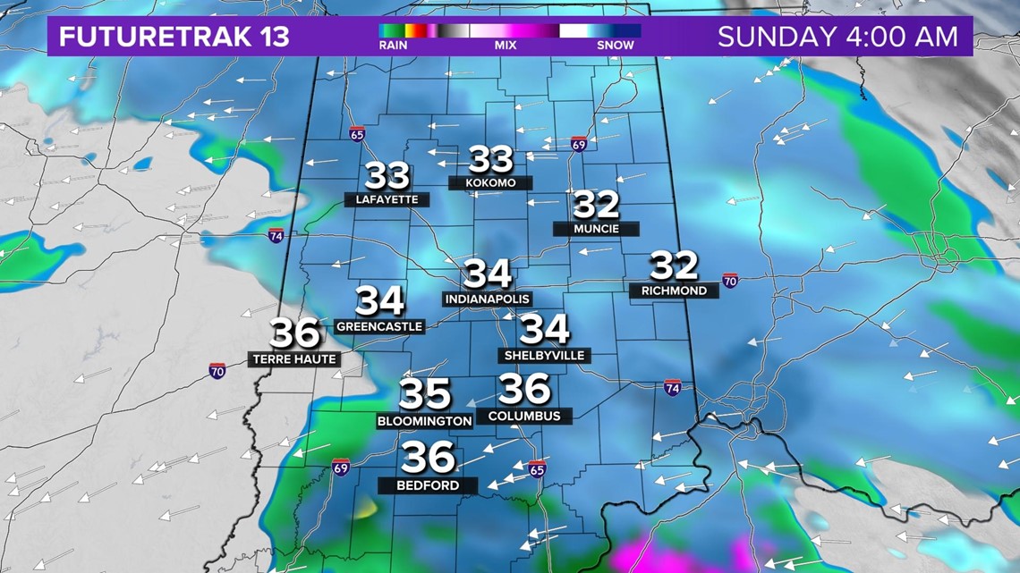 Rain changes to snow overnight in central Indiana | wthr.com