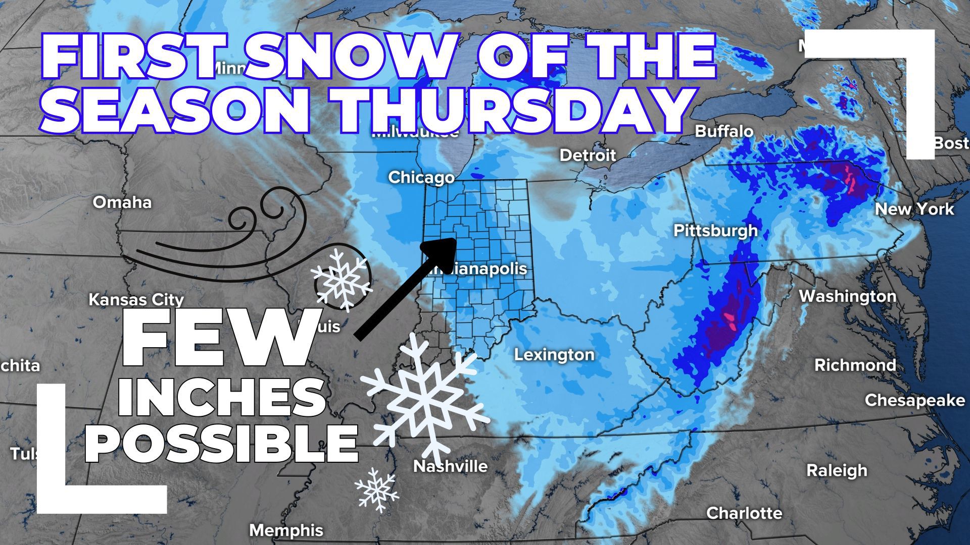 First snow, arctic blast of the season Thursday in central IN | wthr.com