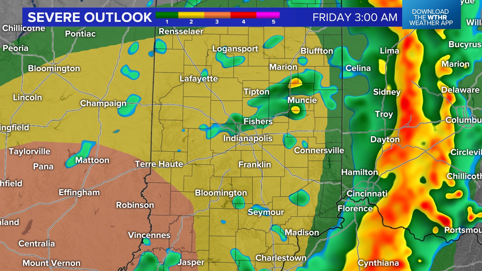 Severe Thunderstorm Watch issued for southwestern Indiana | Live ...