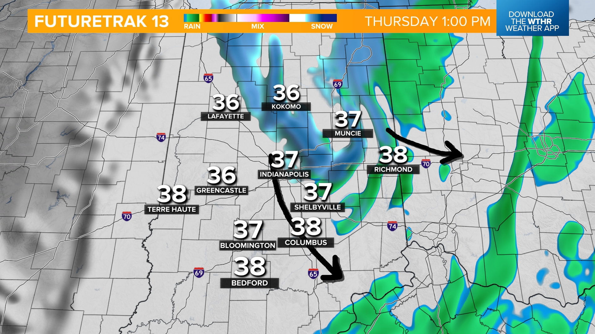 Indiana turning windy today with NW gusts up to 30 mph, plus snow ...
