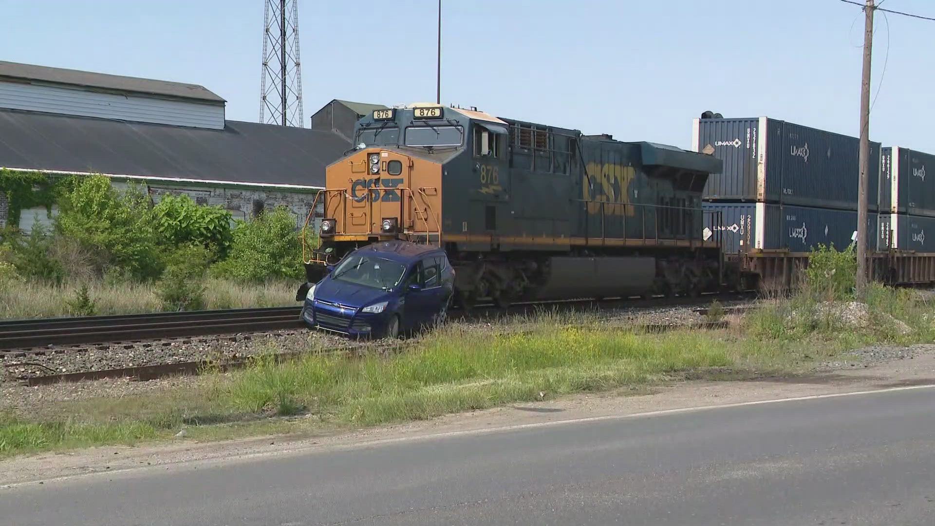 1 hospitalized after train hits car on Indy's near east side | wthr.com
