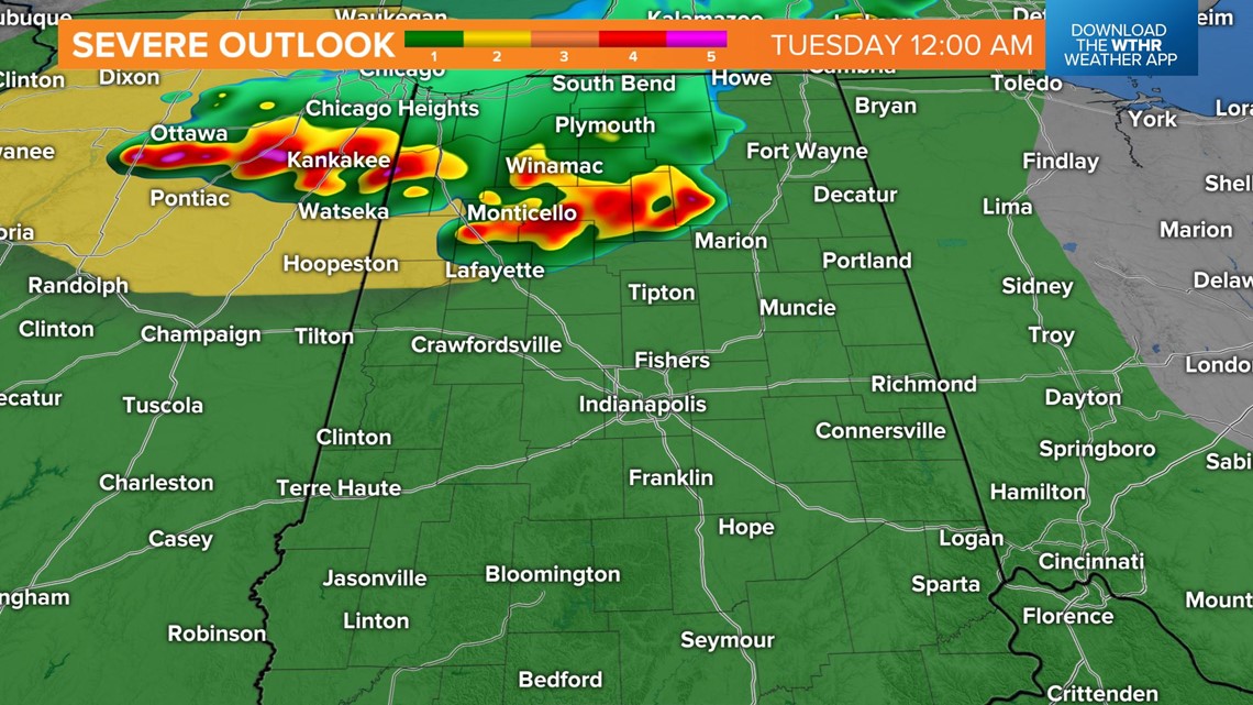 Severe storms possible in parts of central Indiana next 48 hours | wthr.com