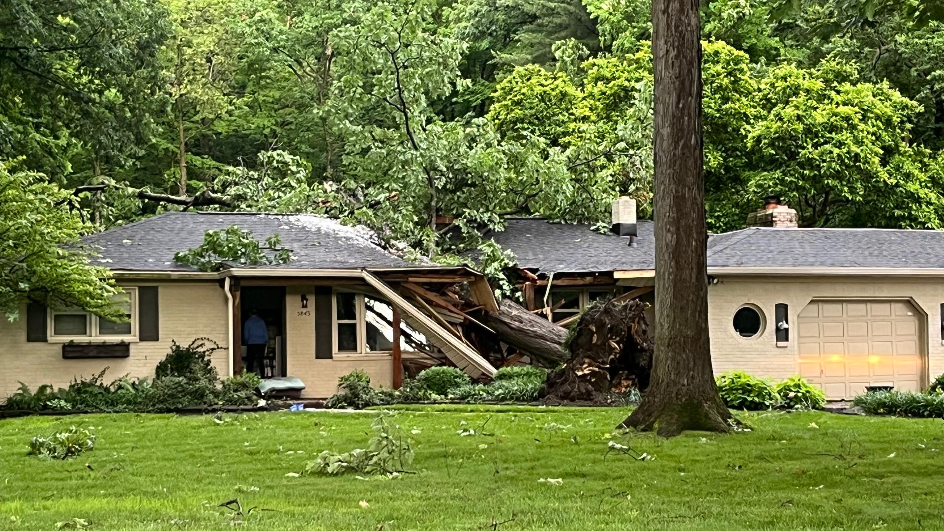 Damage left behind by severe weather on Wednesday, June 18, 2025 | wthr.com