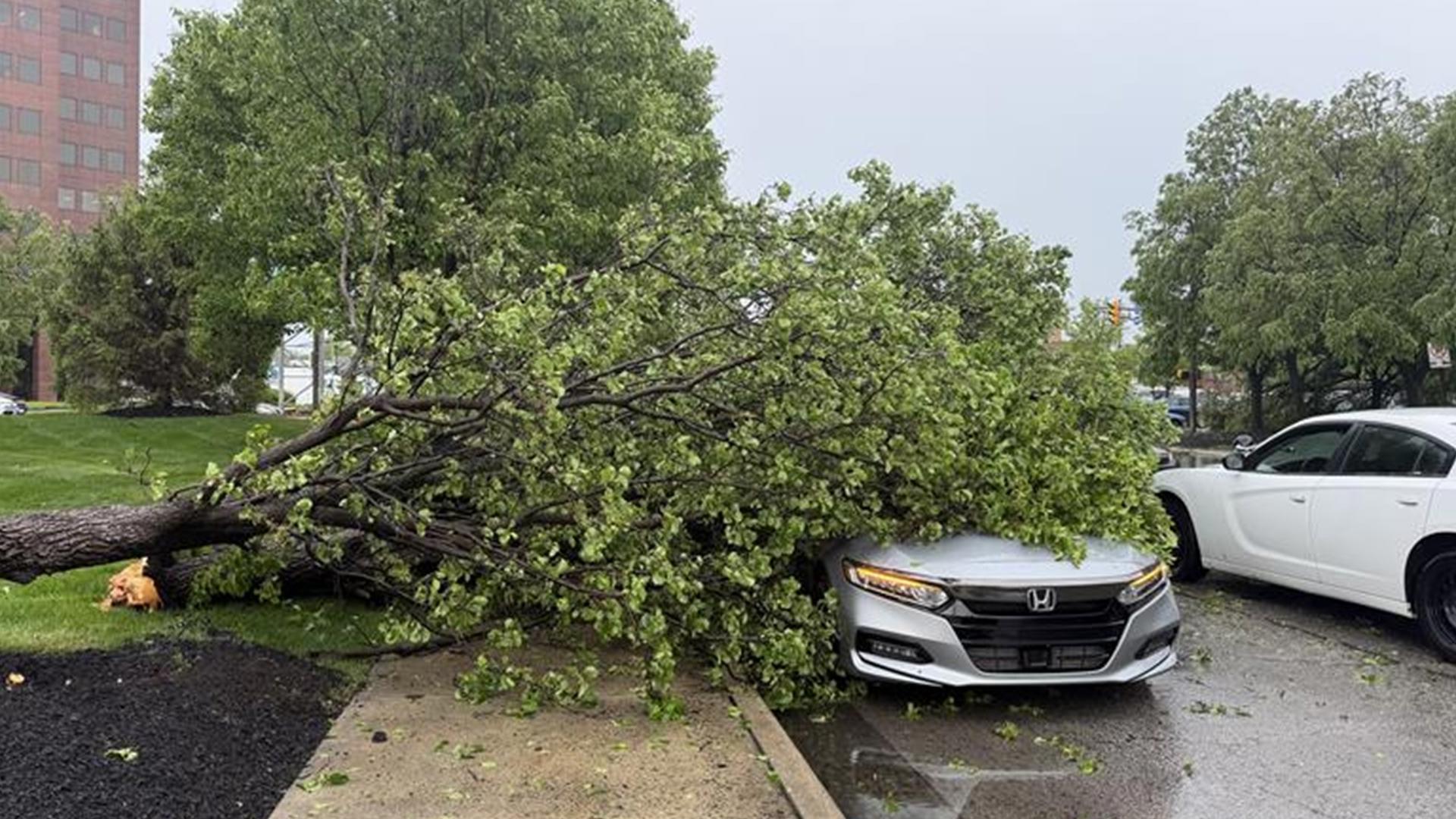 Storms leave path of damage from downtown Indianapolis to east central ...