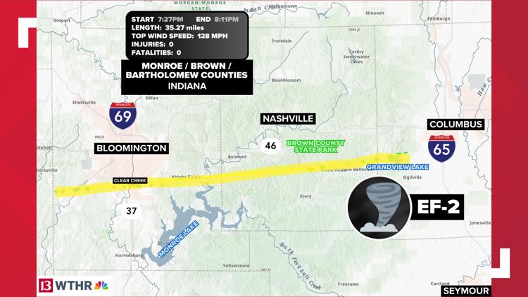 Two EF-2 tornadoes confirmed across central Indiana from Friday's ...