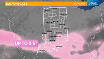 Several inches of snow and some ice on the way to Indiana for Sunday ...