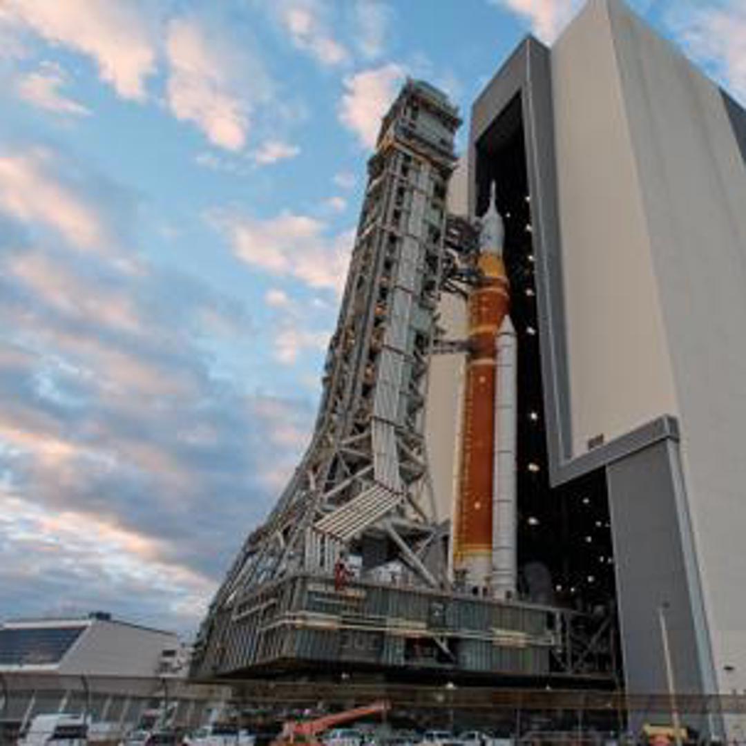 NASA's new moon rocket heads to the pad ahead of astronaut launch as ...