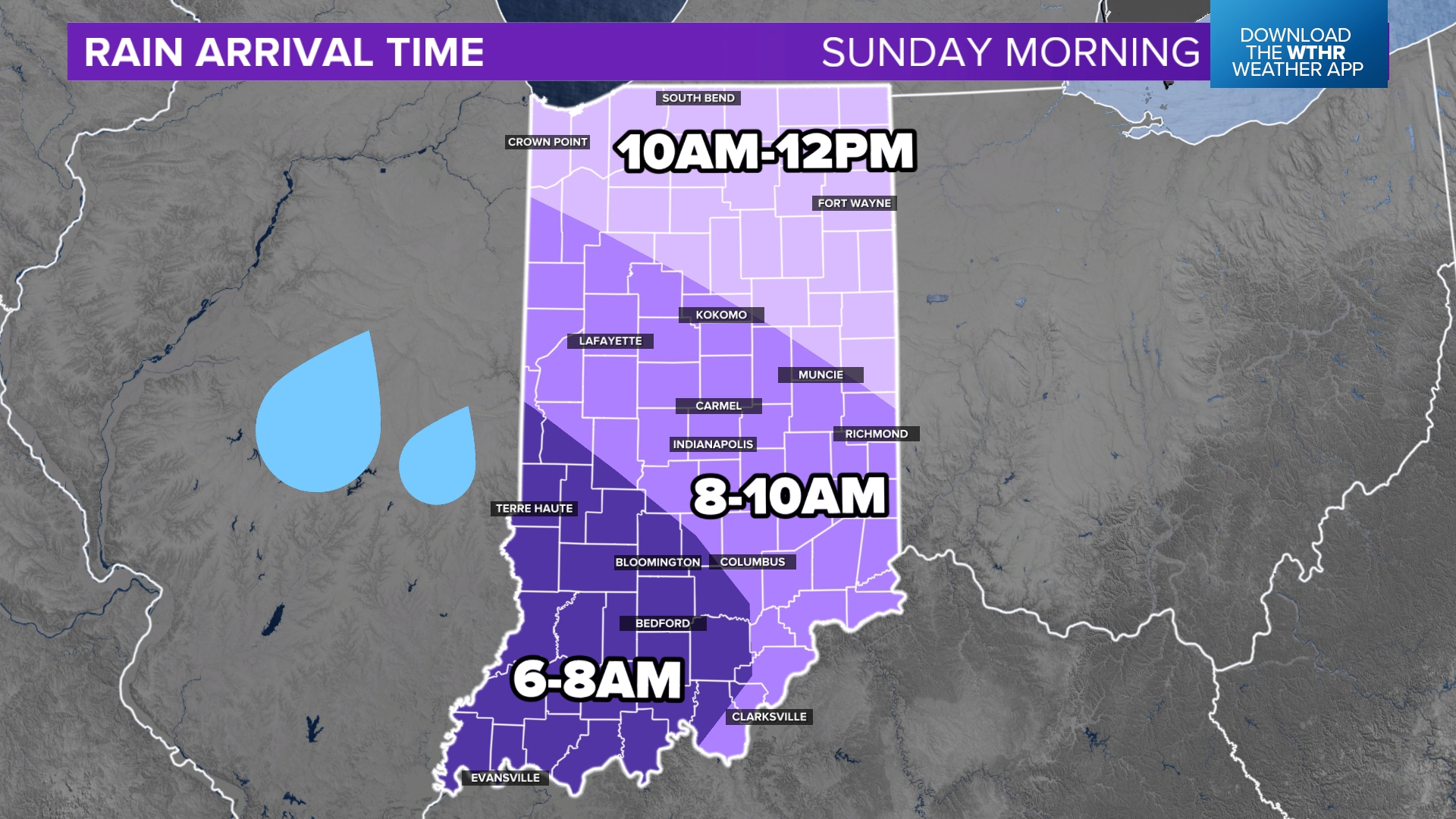 Chilly rain showers turning Indiana wet Sunday | See how much rain to ...