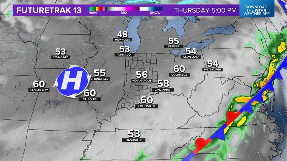 Tranquil weather ahead for central Indiana after stormy Wednesday ...