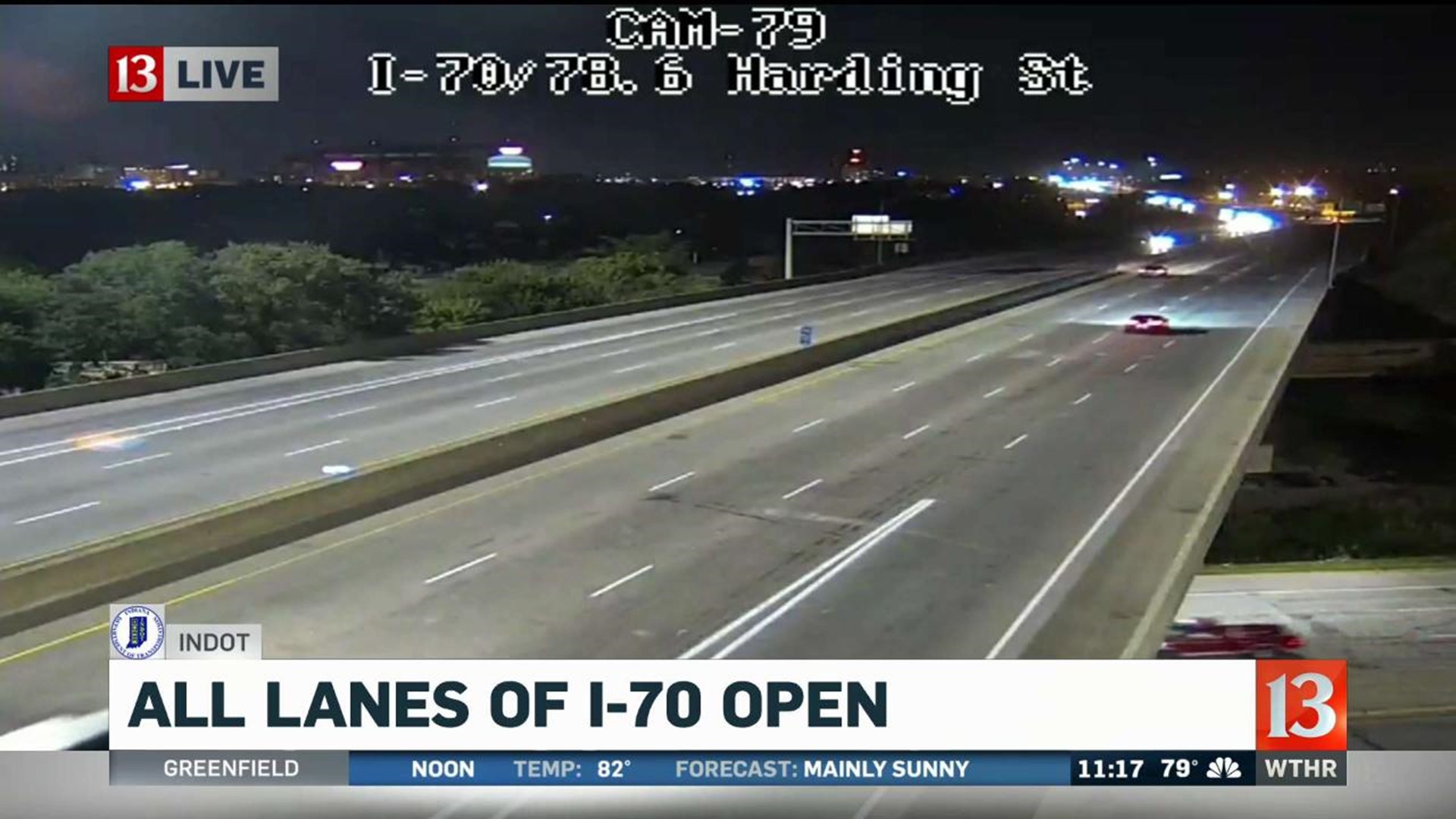 I-70 West downtown opens two days early | wthr.com