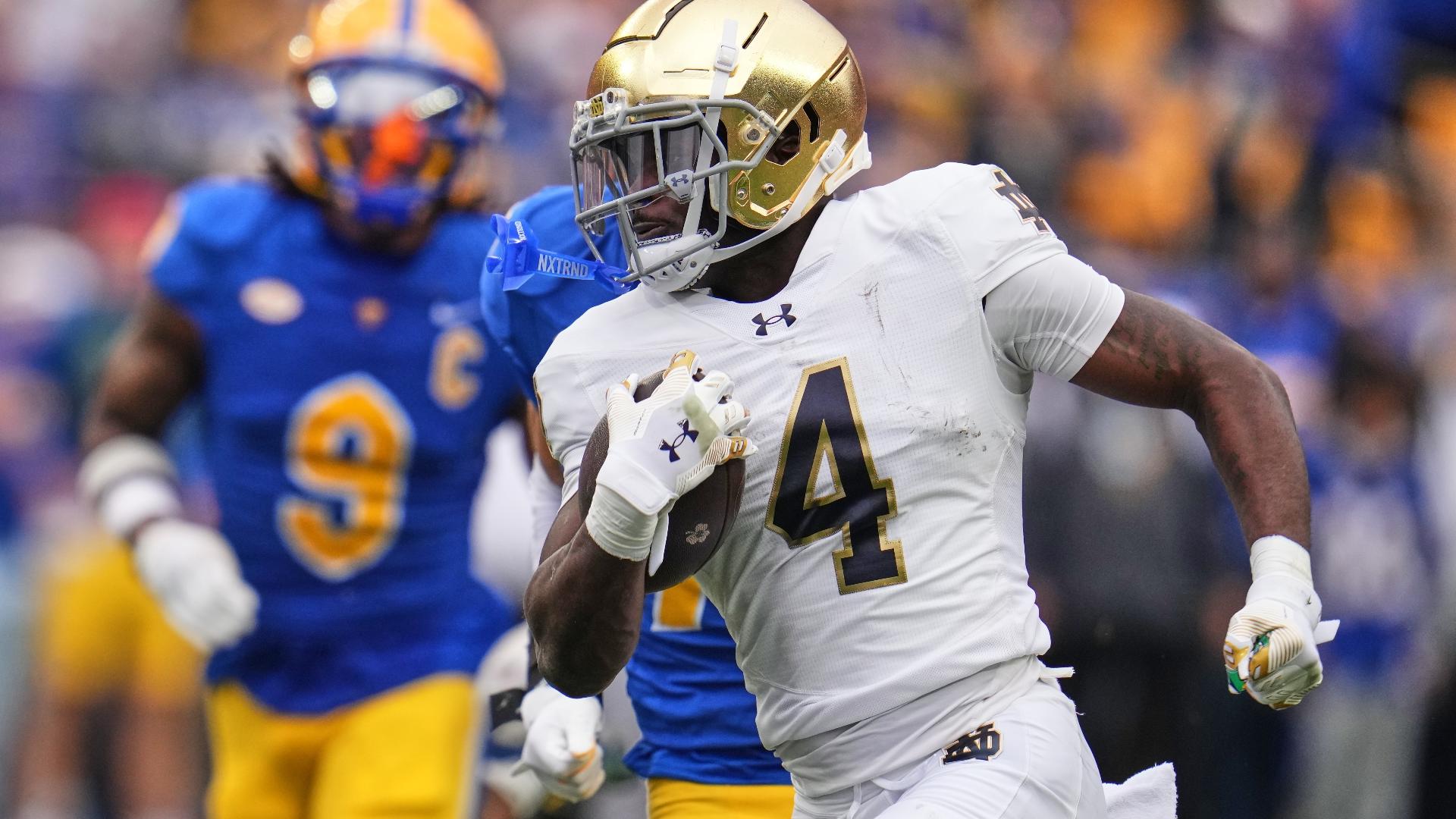 Notre Dame running back Jeremiyah Love announces he's entering NFL ...