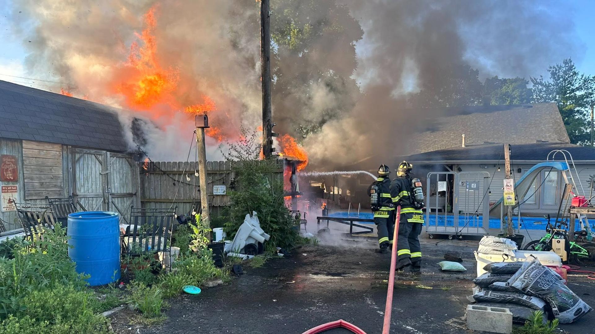 Firefighters battle tiki bar fire in Martinsville | wthr.com
