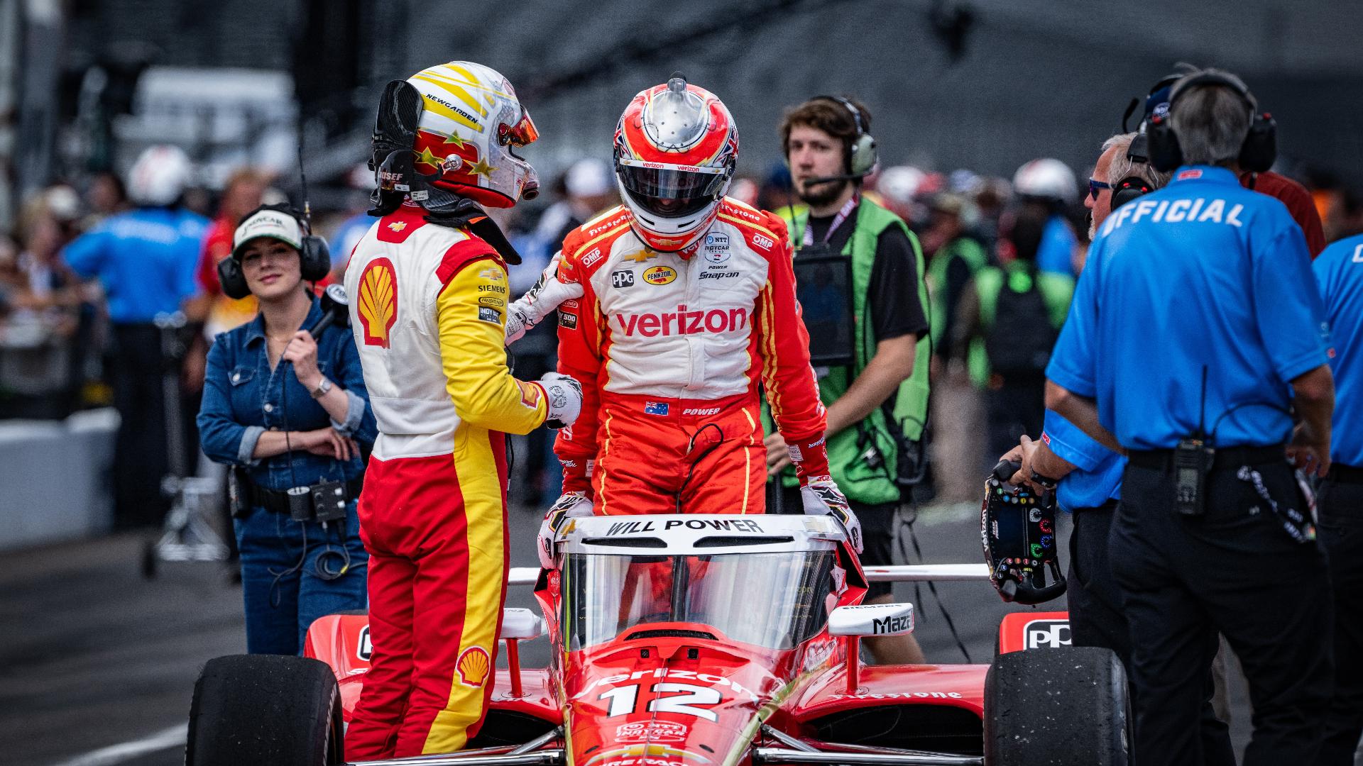 Newgarden tops teammate Power in Indy 500 pit stop challenge | wthr.com