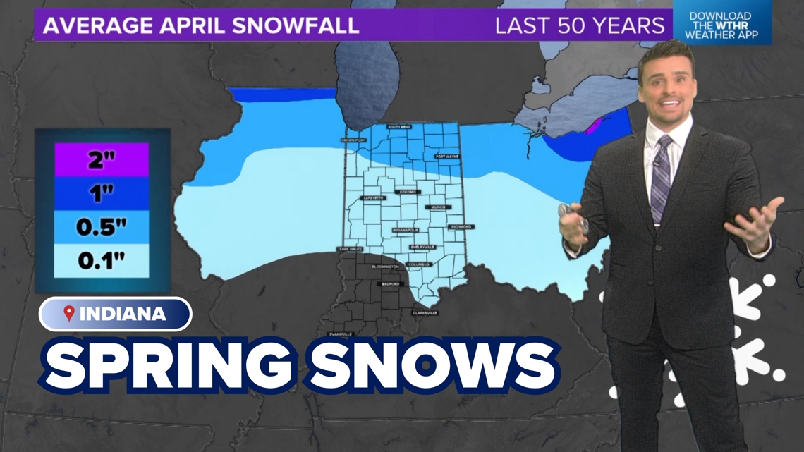 How often does it snow during the spring across Indiana? | wthr.com