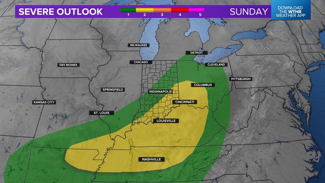 Severe storms possible Sunday before cool down early next week | June ...