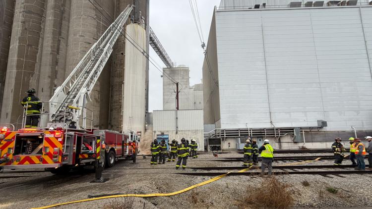 Firefighter injured battling silo fire near Beech Grove | wthr.com