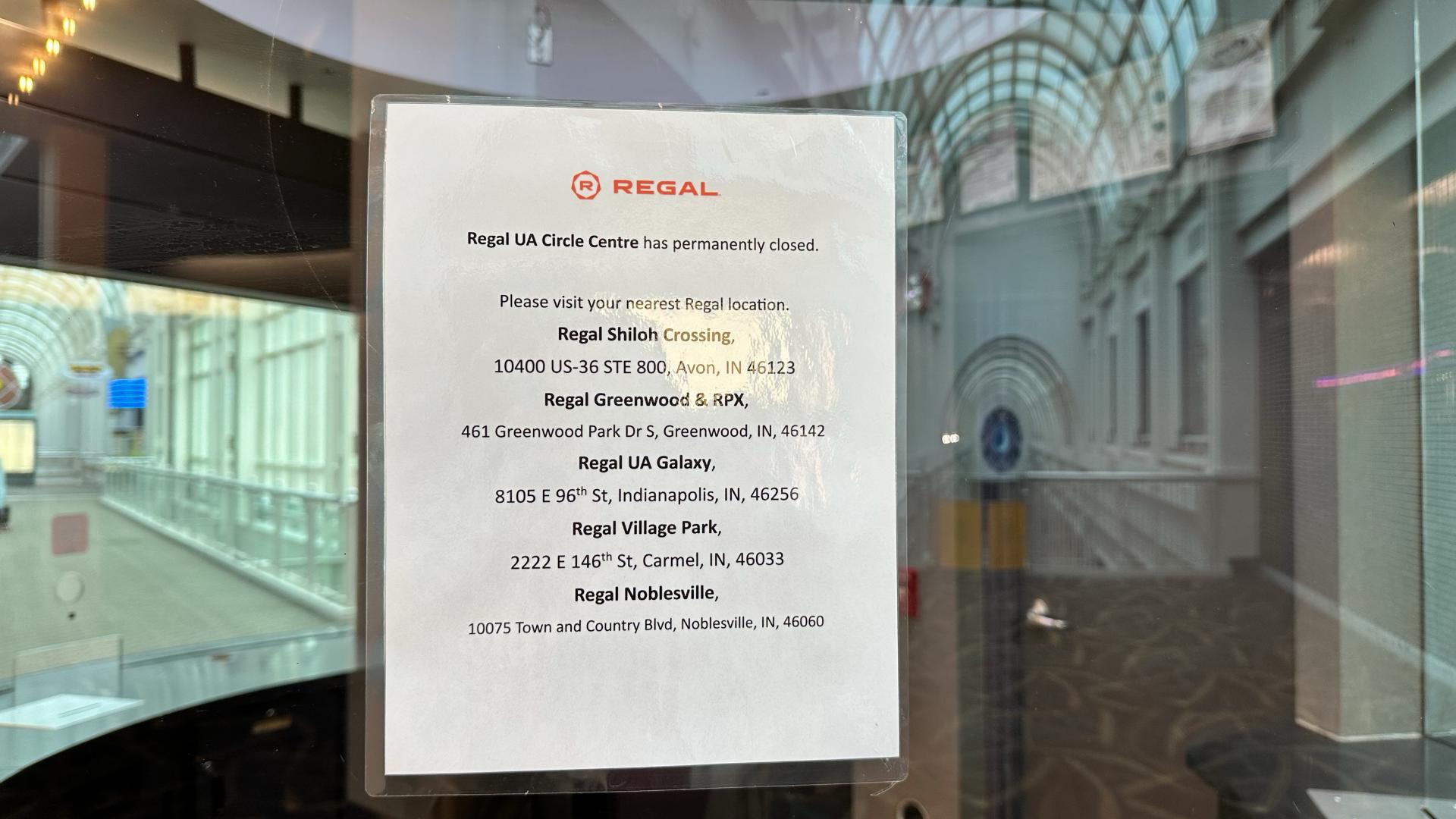 Movie theater closes at Circle Centre Mall | wthr.com