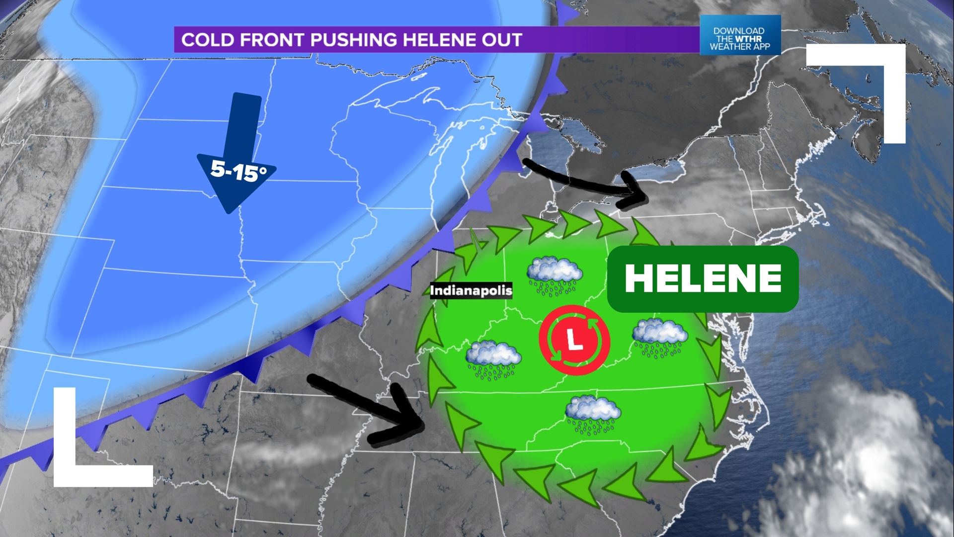 Cold front on the way to push Helene out of Indiana | wthr.com