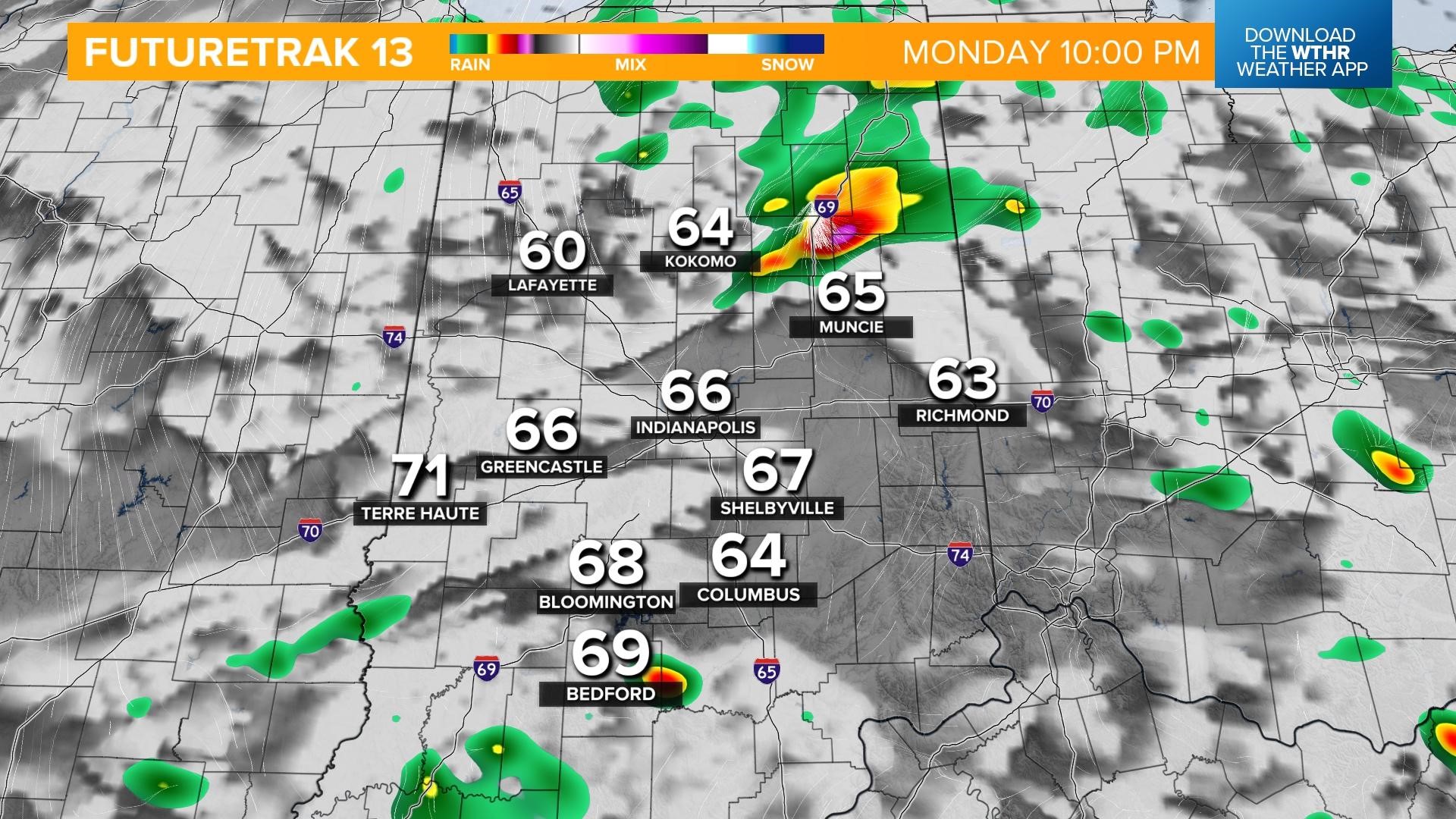 Monday morning Indiana storm timeline update | wthr.com