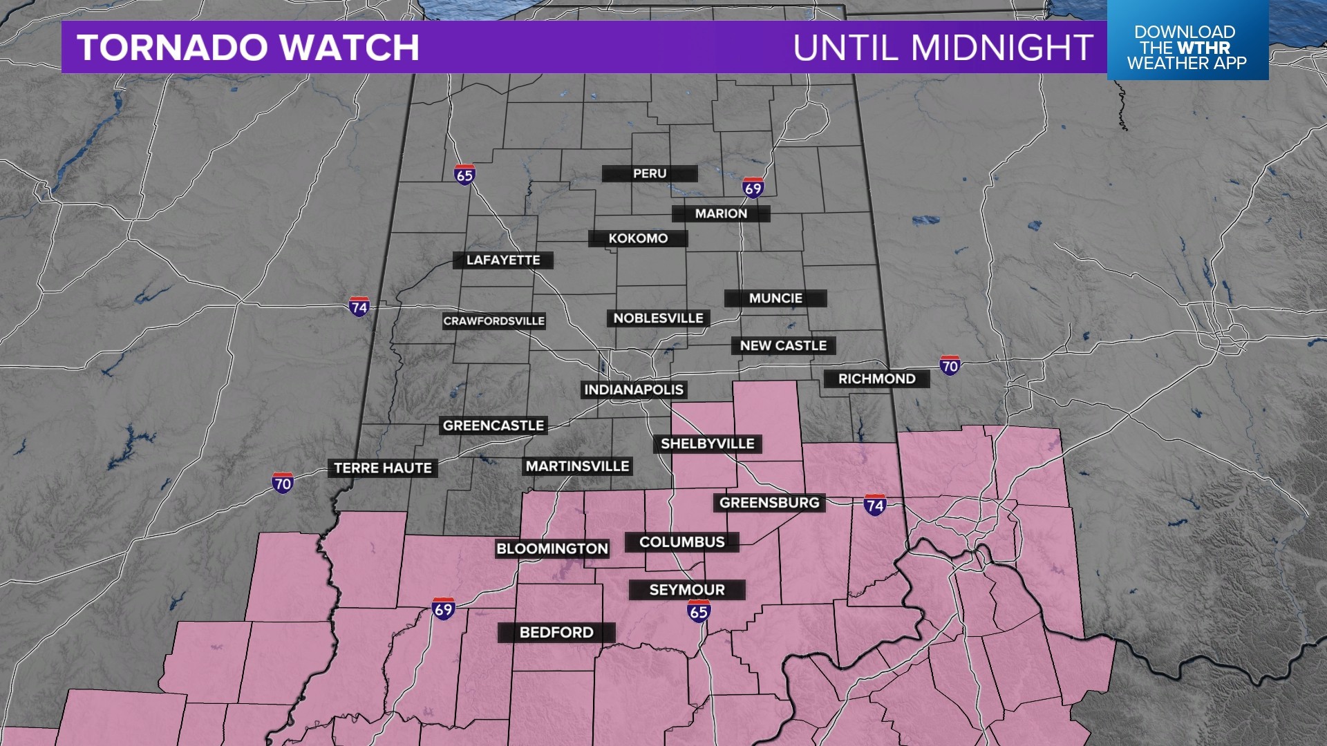 Tornado watch in parts of Indiana as remnants of Beryl approach | wthr.com