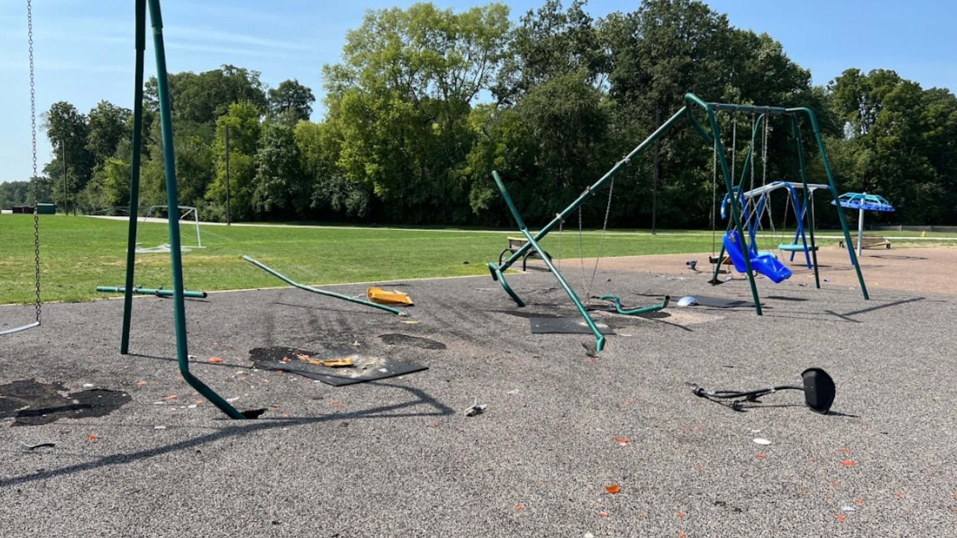 Vandals crash, damage Tippecanoe County school buses, playground | wthr.com