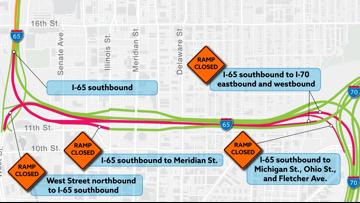 INDOT: SB I-65 to reopen in downtown Indy ahead of schedule | wthr.com