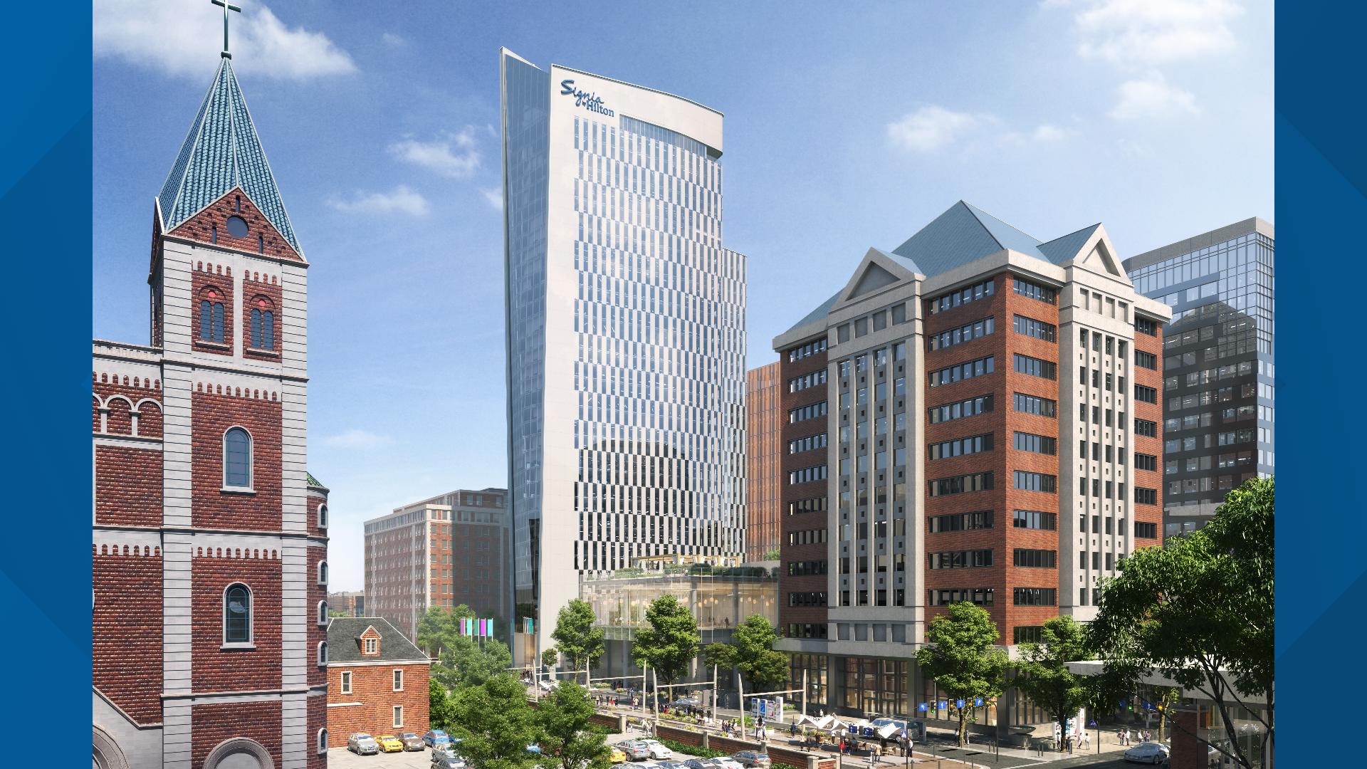 Downtown hotel and convention expansion project major milestone | wthr.com