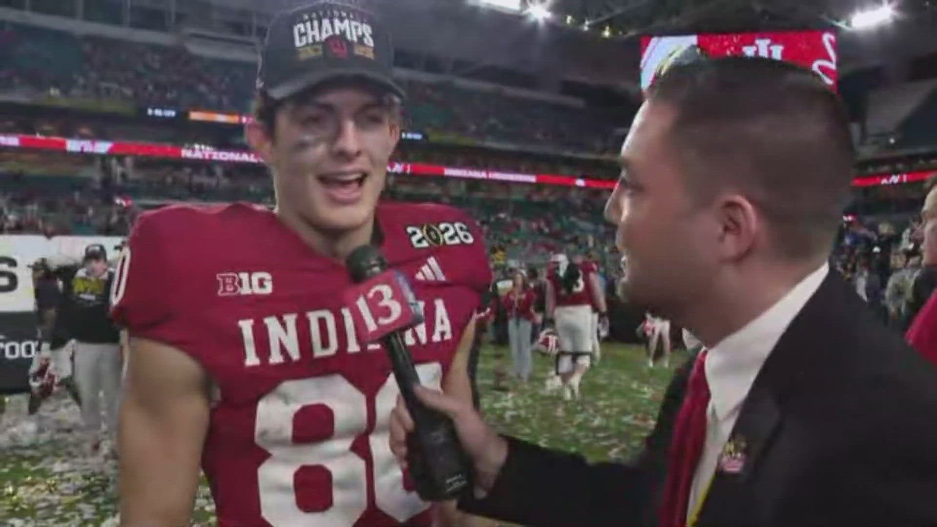 Charlie Becker and his family react to IU winning national title | wthr.com