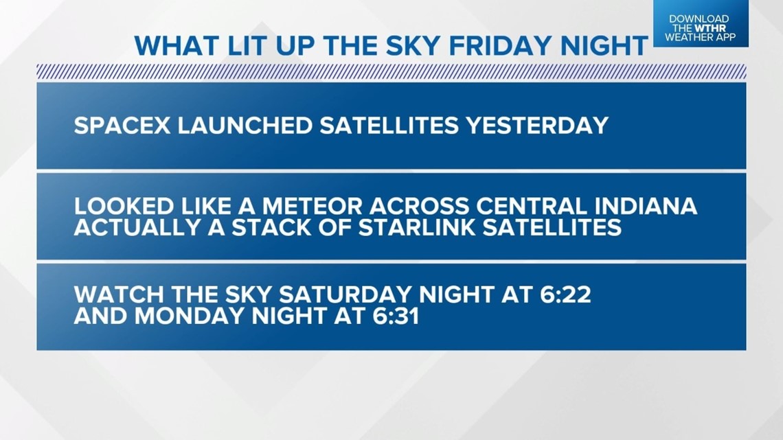 13News viewers spot Starlink satellites in Indiana sky | wthr.com