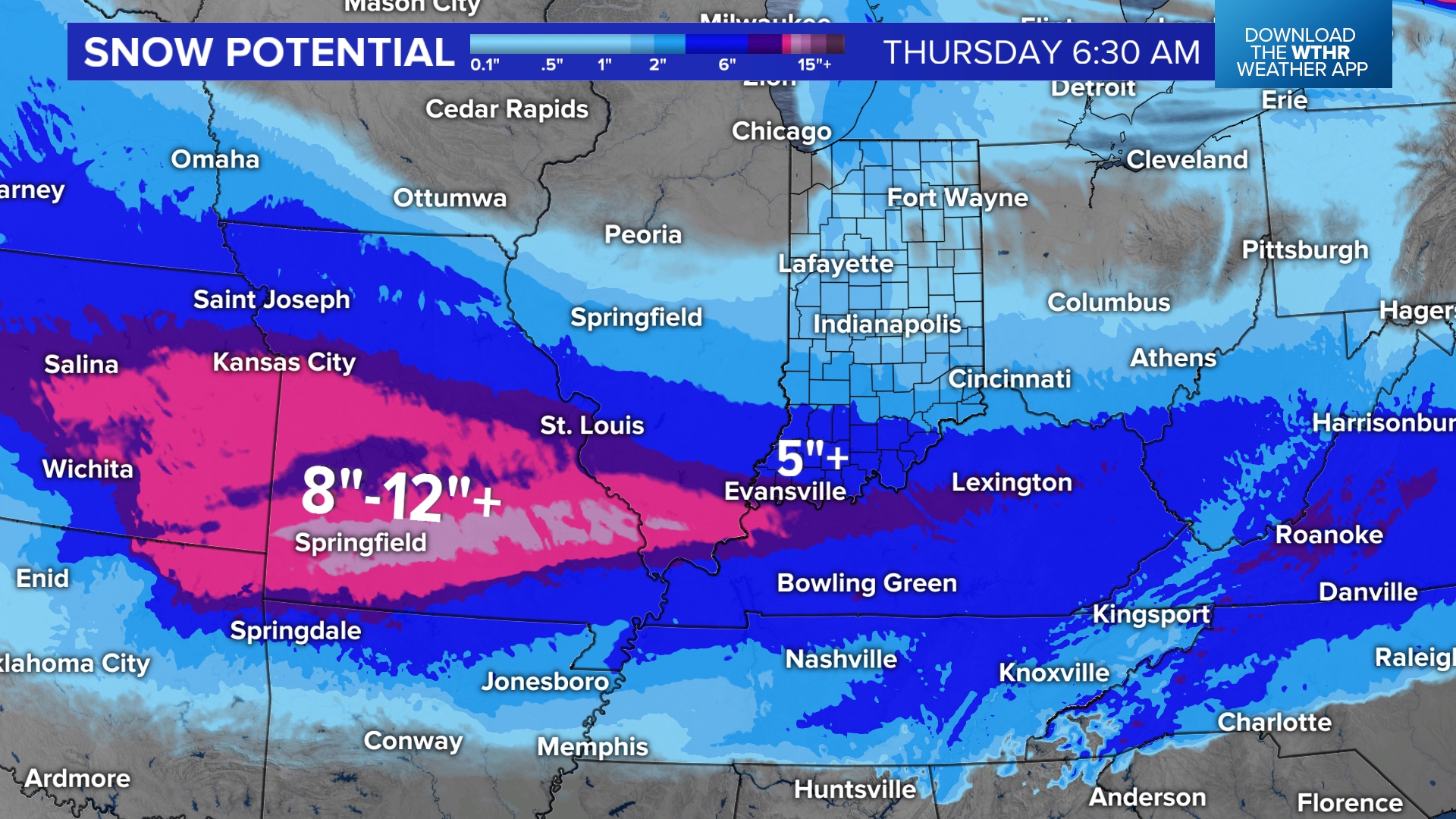 Heavy snow headed south of central Indiana, but some travel impacts ...