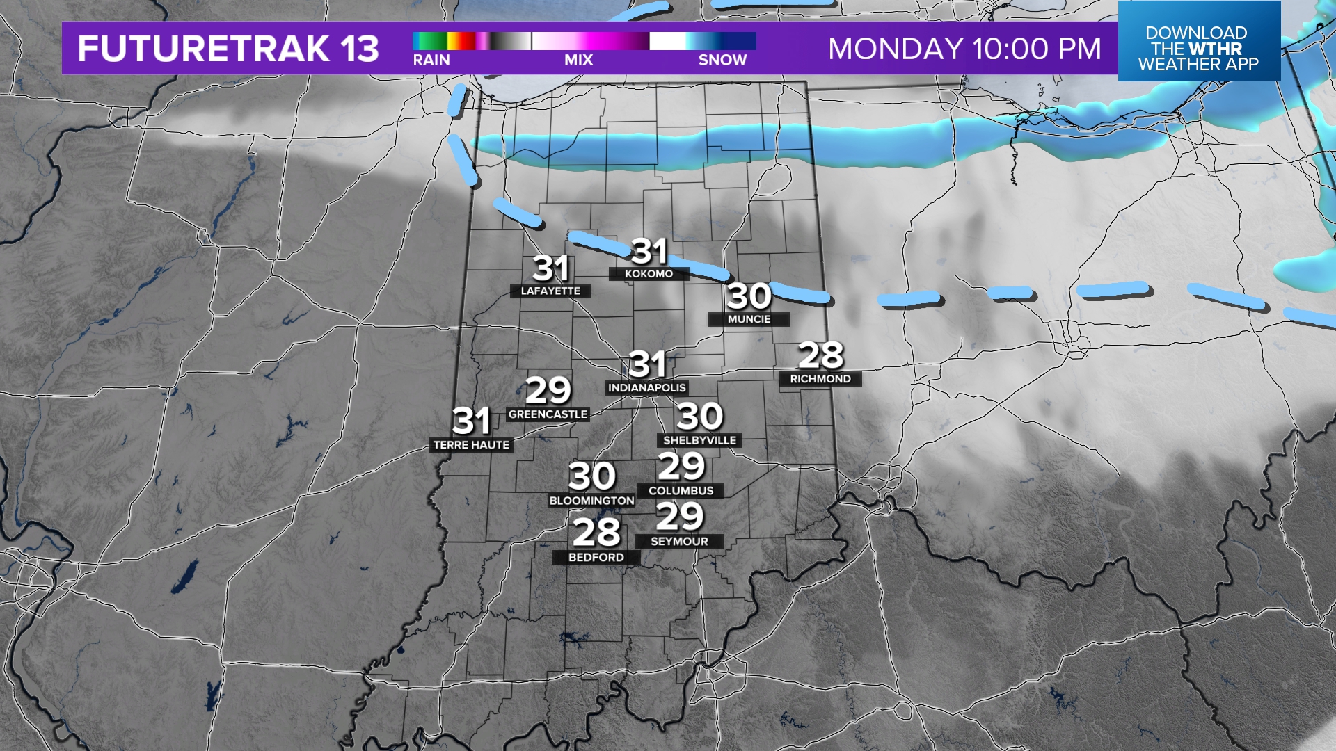 Tracking strong winds Monday, rushing in warmer air this week across ...