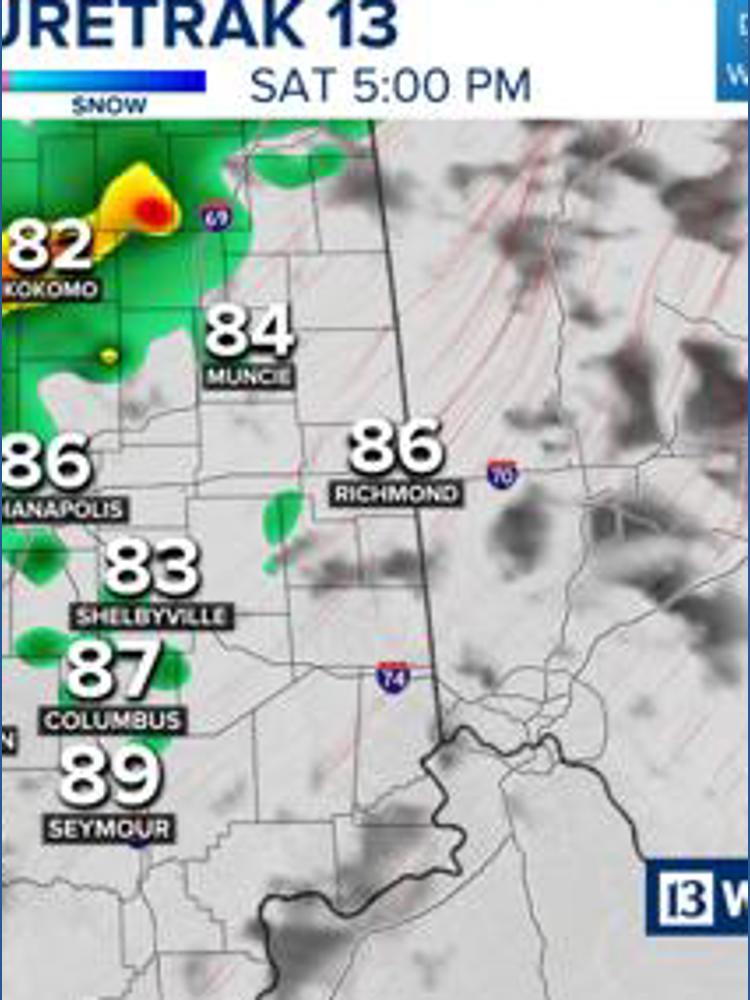 Weather Impact Alert for Saturday storms in central Indiana | wthr.com