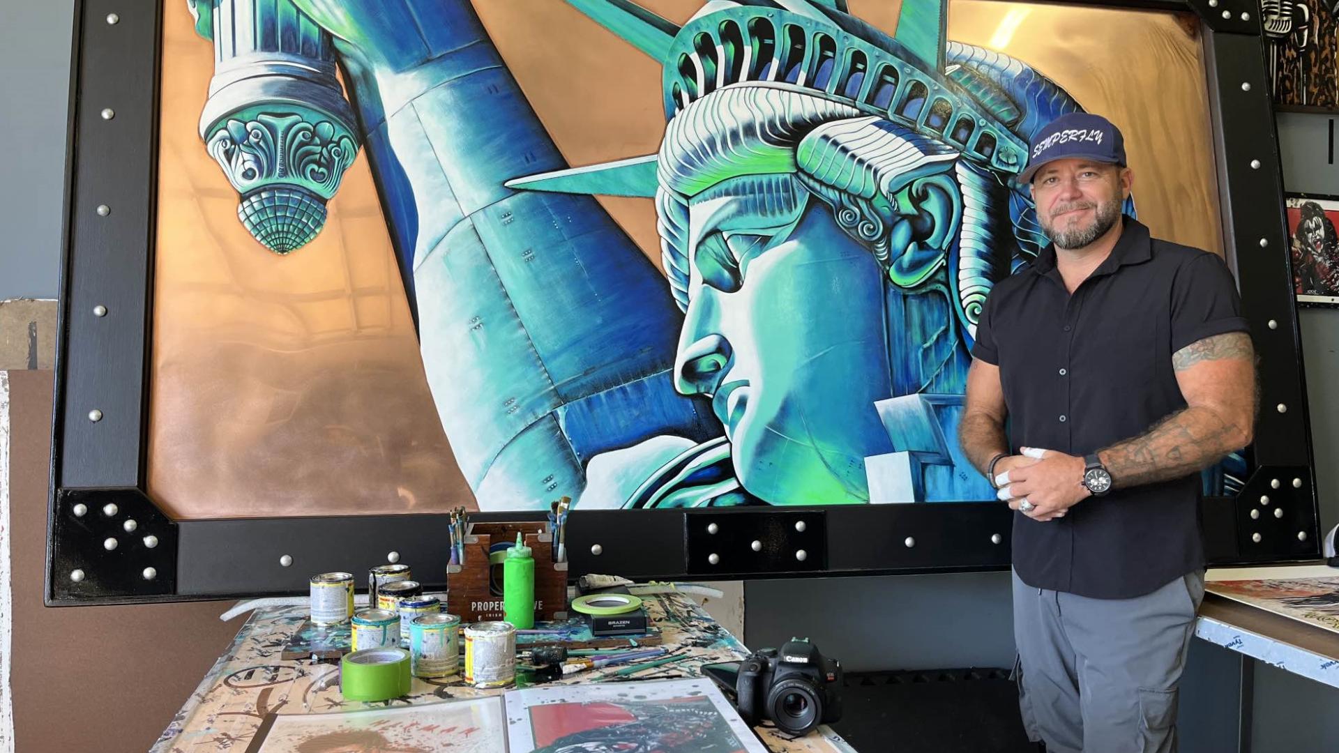 Indiana artist paints tribute for 9/11 victims in NYC | wthr.com