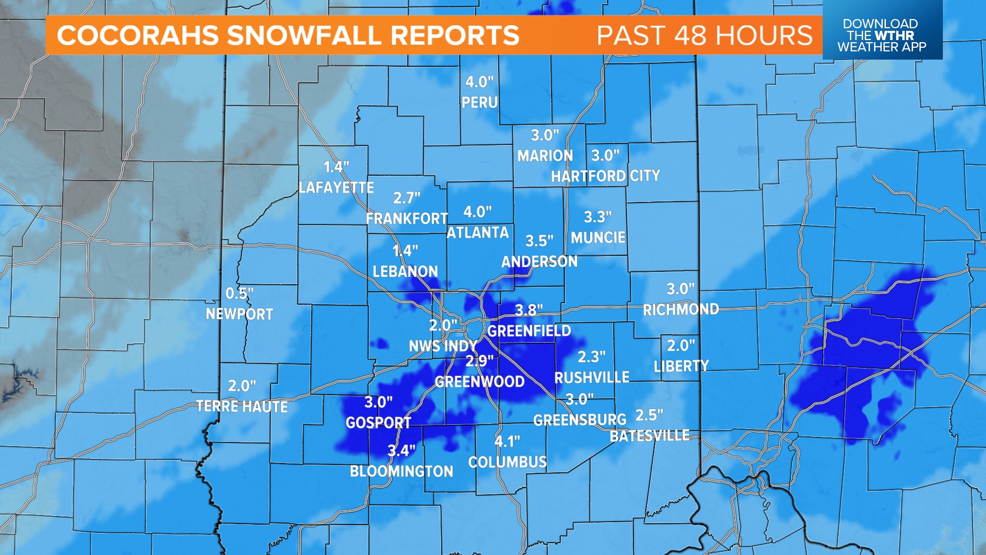 Snow totals and reports from across Indiana from Sunday's snowfall ...