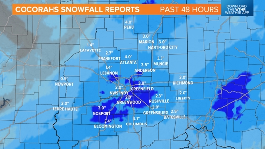 Snow totals and reports from across Indiana from Sunday's snowfall ...