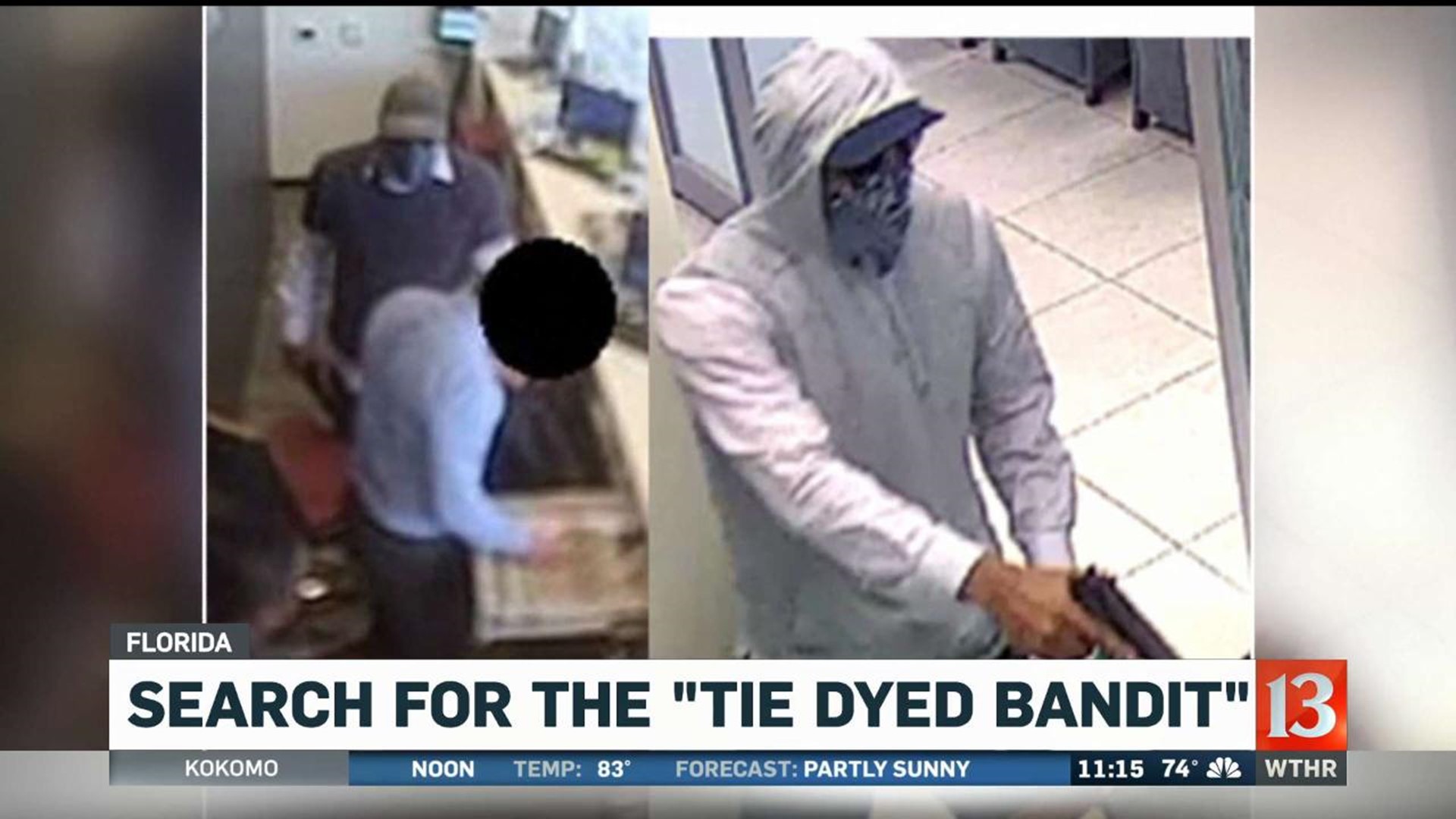 Florida police searching for 'tie dyed bandit' bank robber caught on ...