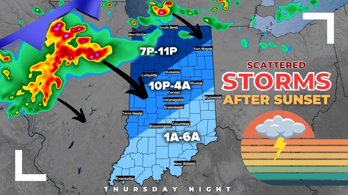 Watch for scattered storms tonight across Indiana | wthr.com