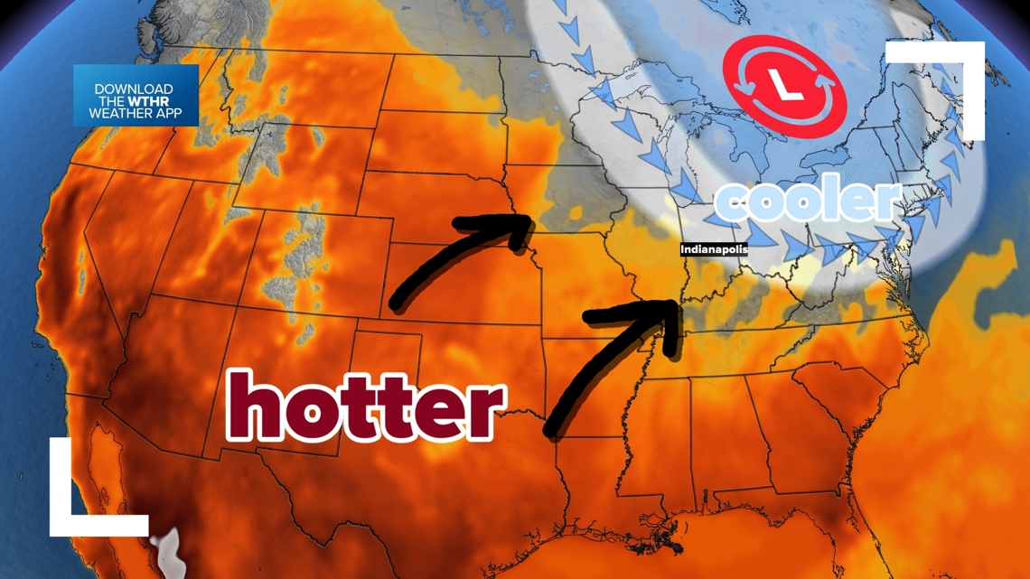 Big time heat and humidity coming back to Indiana later this week ...
